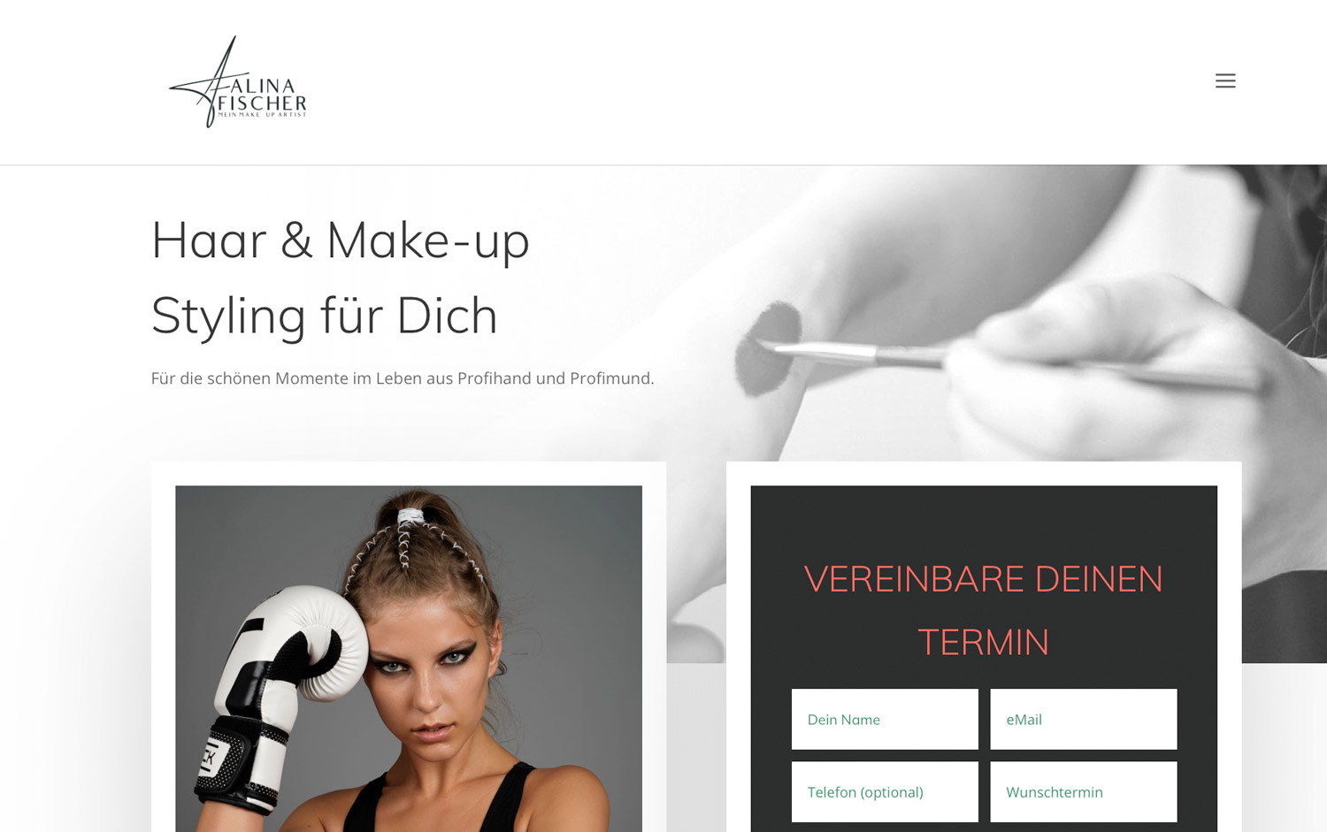 Startseite - Mein Make-up Artist Alina Fischer